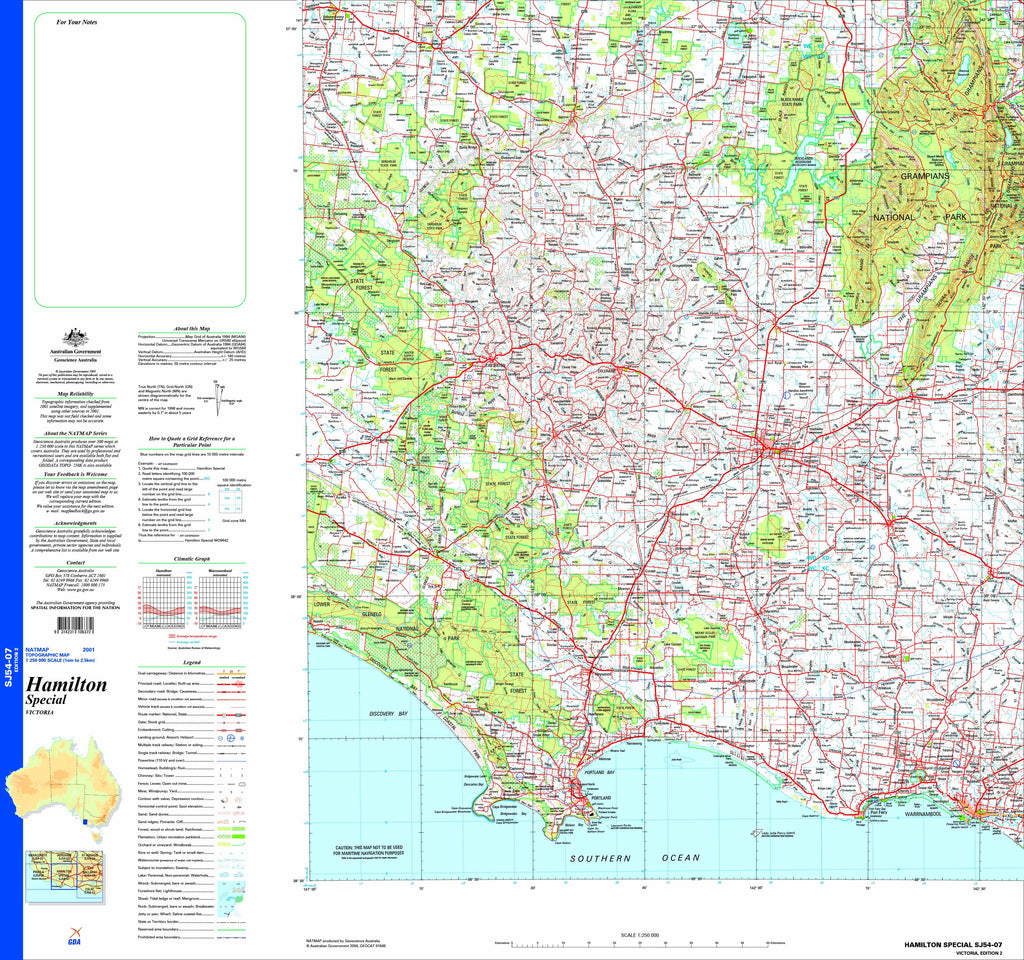 Buy Hamilton Special SJ54-07 Topographic Map 1:250k