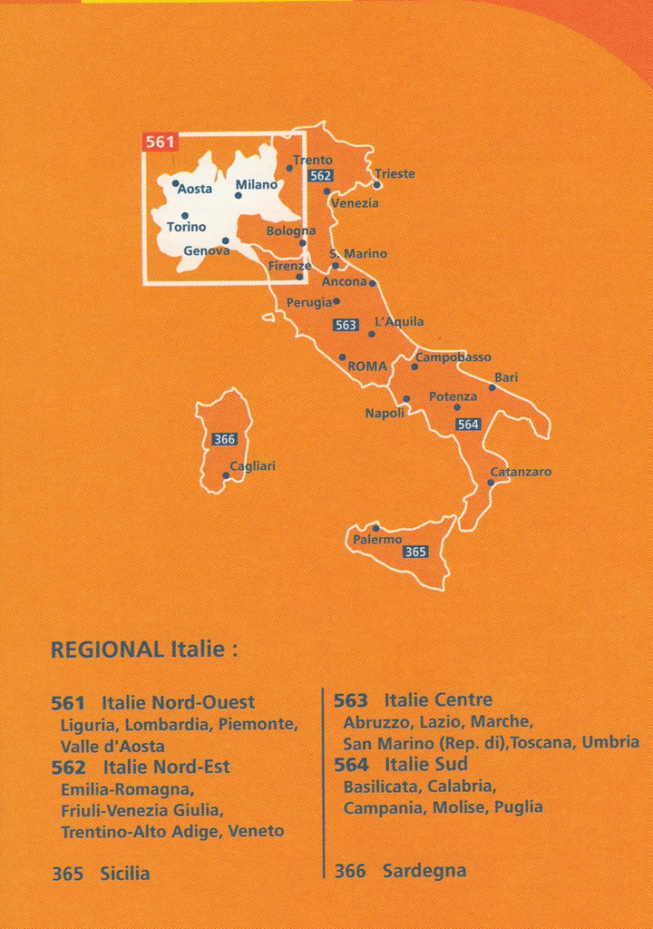 Italy North West Map 561 – Michelin | Mapworld