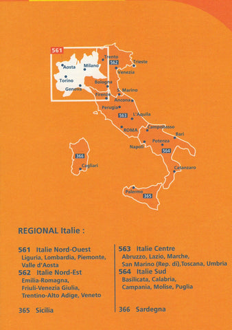 Italy North West Map 561 – Michelin | Mapworld
