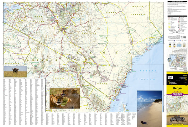Kenya National Geographic Folded Map