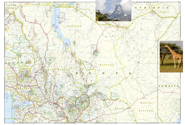 Kenya National Geographic Folded Map