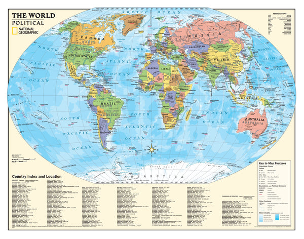 Kids Political World Education by National Geographic | Shop Mapworld