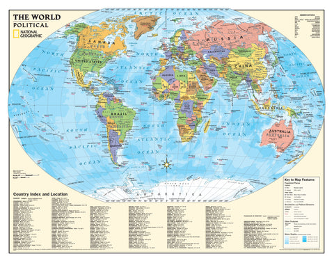 Kids Political World Education by National Geographic | Shop Mapworld