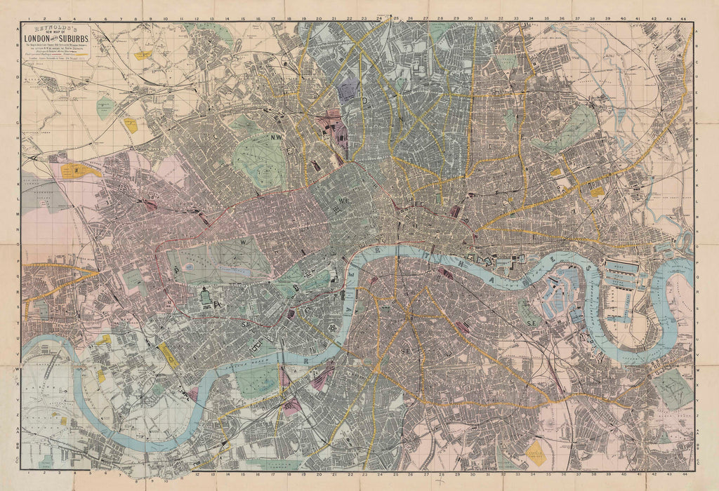 London Historic Wall Map 1883 | Shop Mapworld