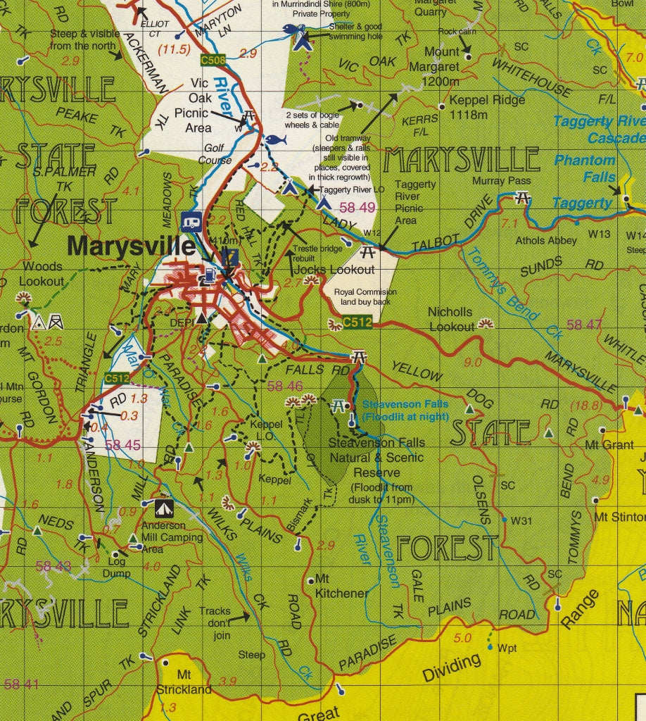 Marysville - Lake Eildon Adventure Map Rooftop