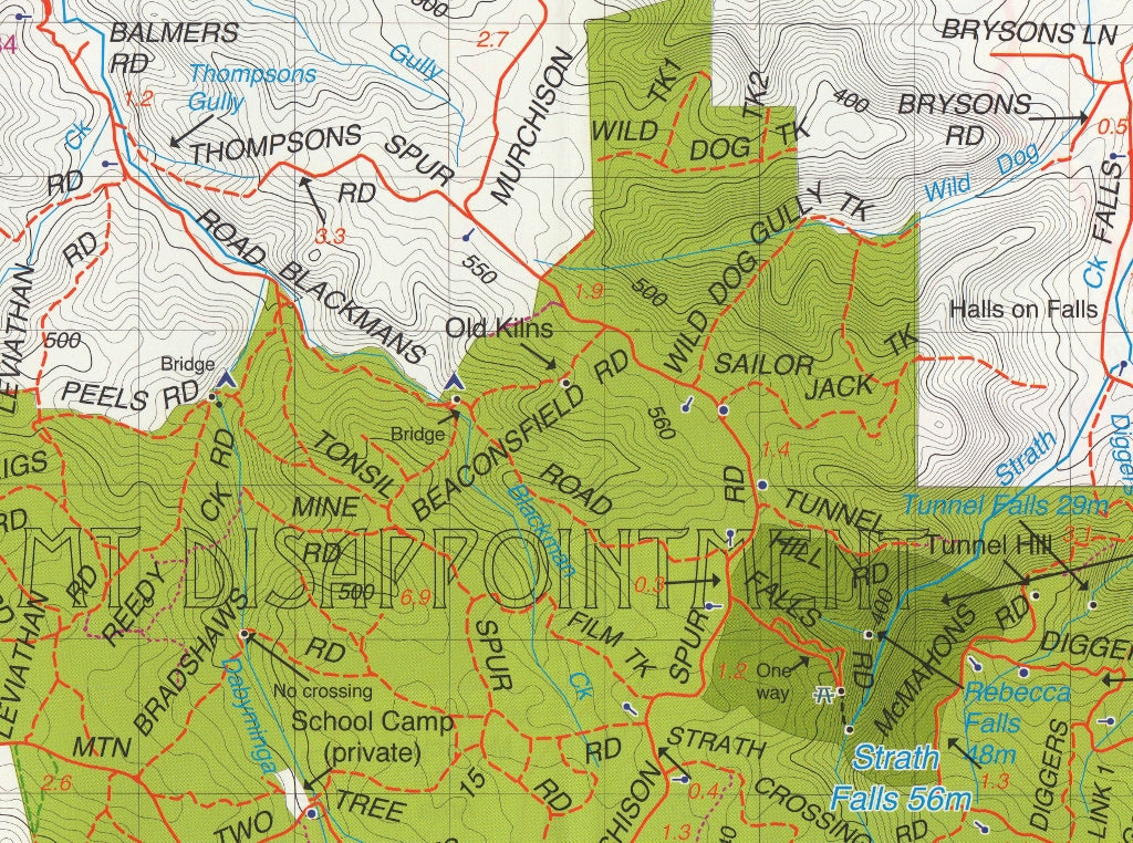 Mt.Disappointment - Kinglake Ranges Forest Activities Map Rooftop