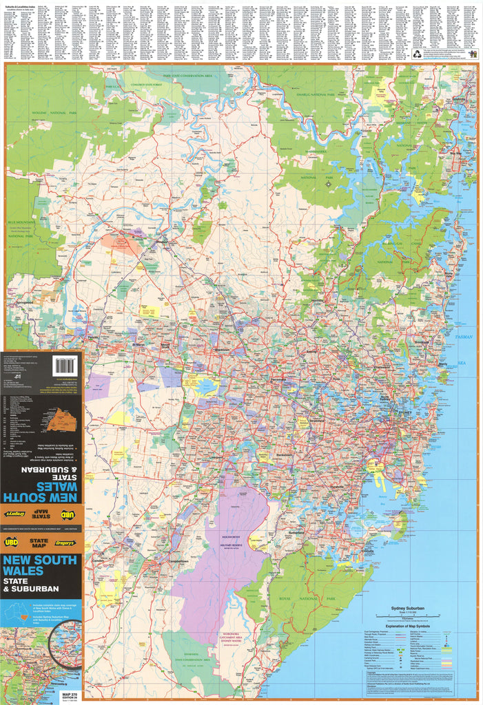 New South Wales 270 Map Laminated Wall – UBD | Mapworld
