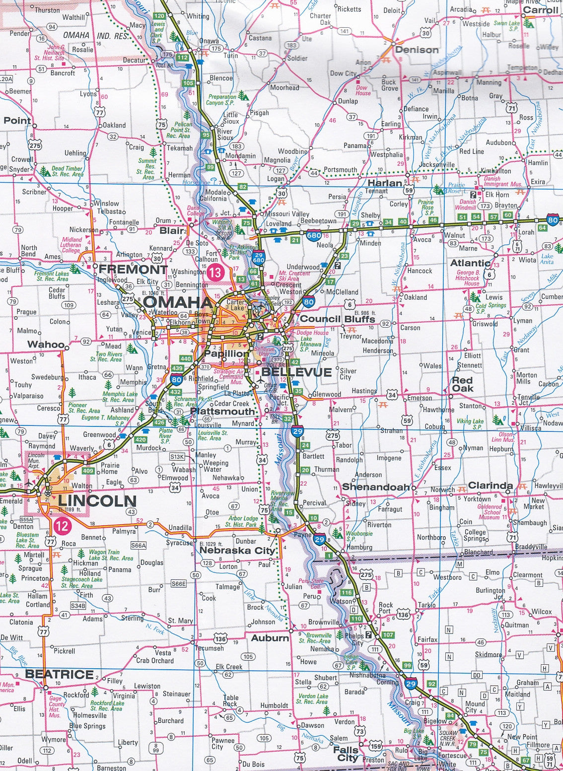 North Central Hallwag USA Map 2, Buy Map of North Central USA - Mapworld