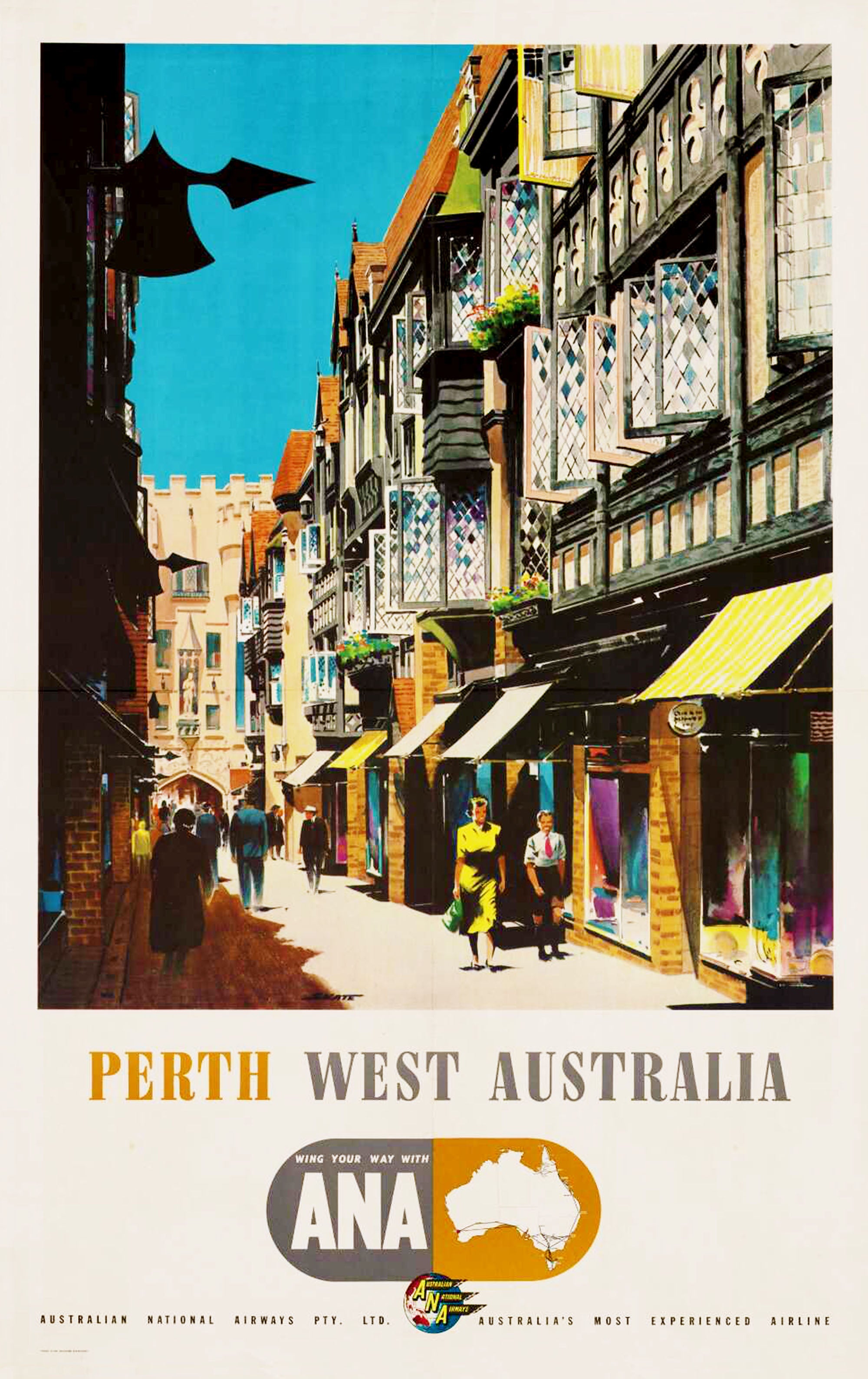 Buy TRAVEL POSTER - Perth Vintage Poster - Mapworld