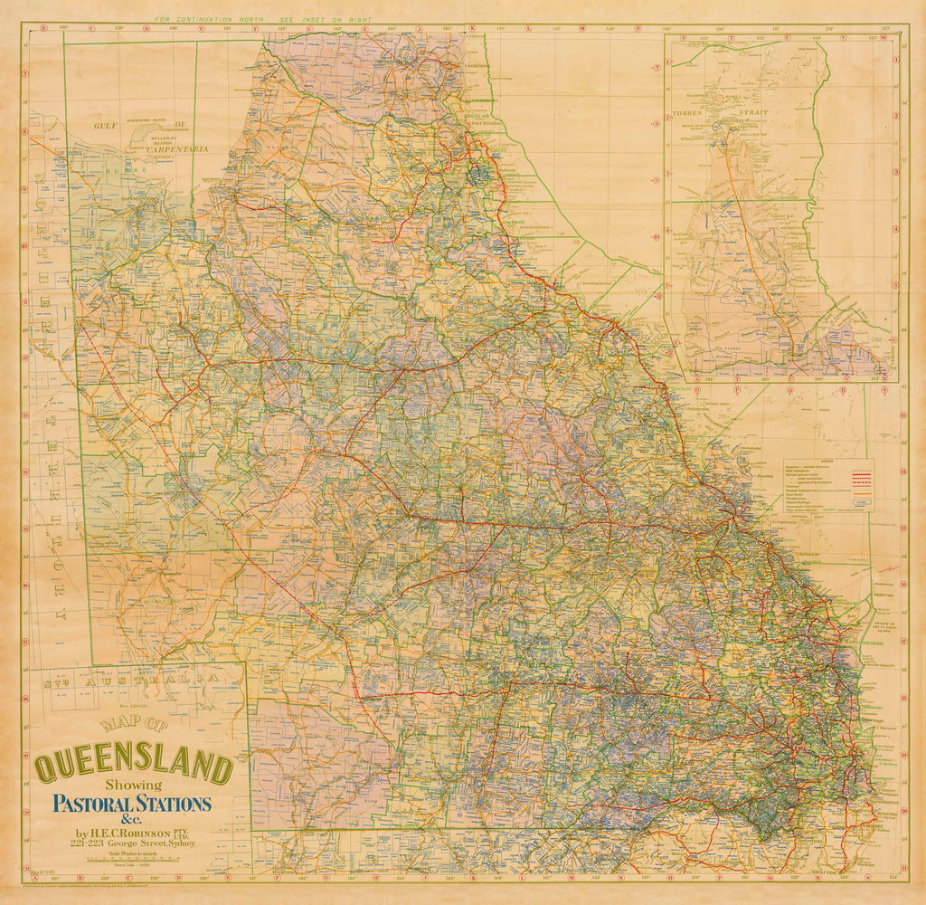 Buy Queensland Pastoral Stations Map - Mapword