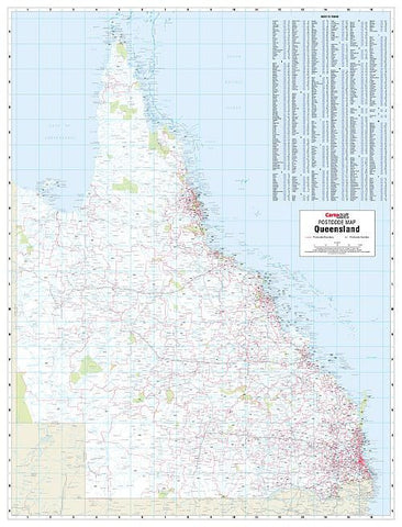 Brisbane & Queensland Postcode Map, Buy Postcode Map of Brisbane - Mapworld