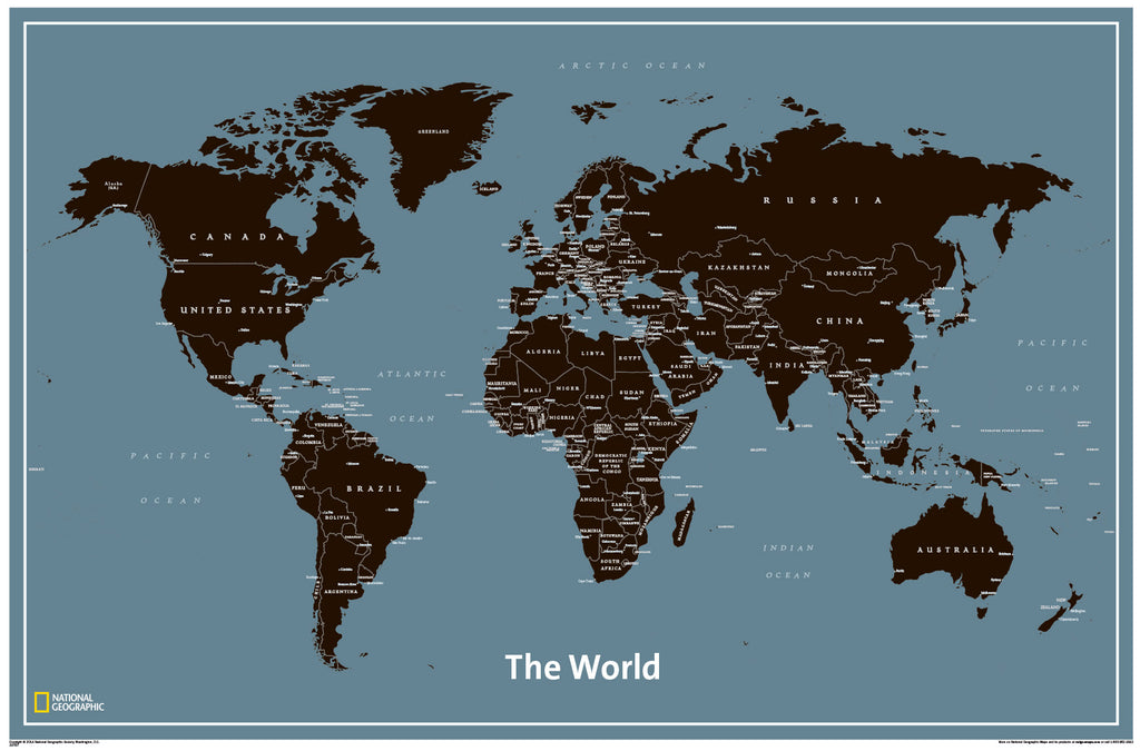 World Modern Canvas Wall – National Geographic | Mapworld