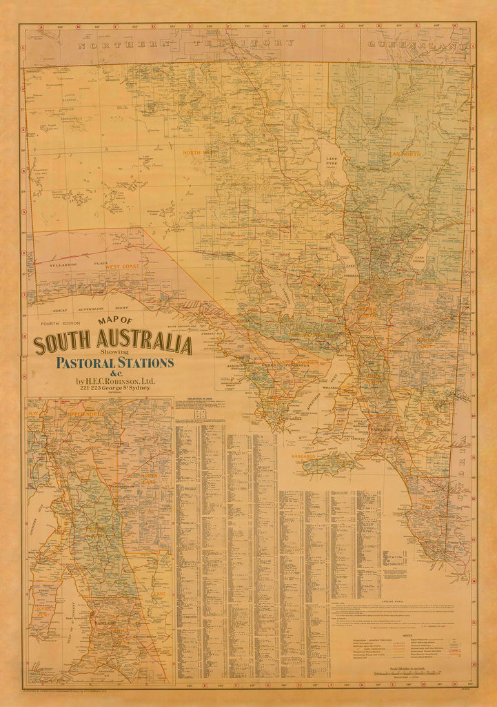 Buy South Australia Pastoral Stations Map - Mapword