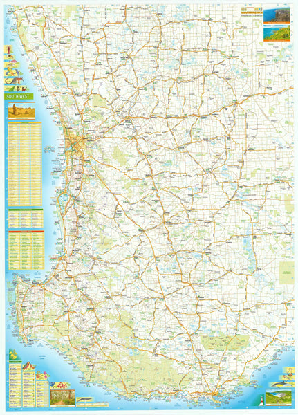 South West Western Australia Regional Map – QPA | Mapworld