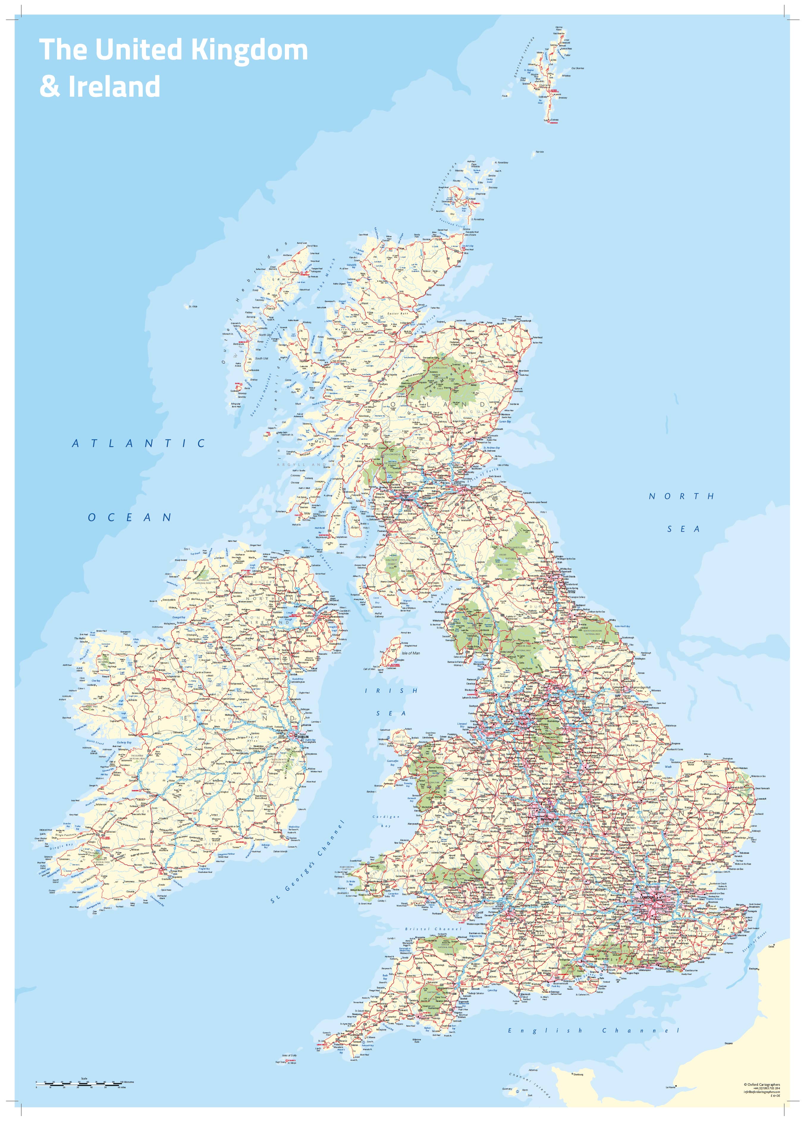 UK & Ireland Flat Tint Wall Map | Shop Mapworld