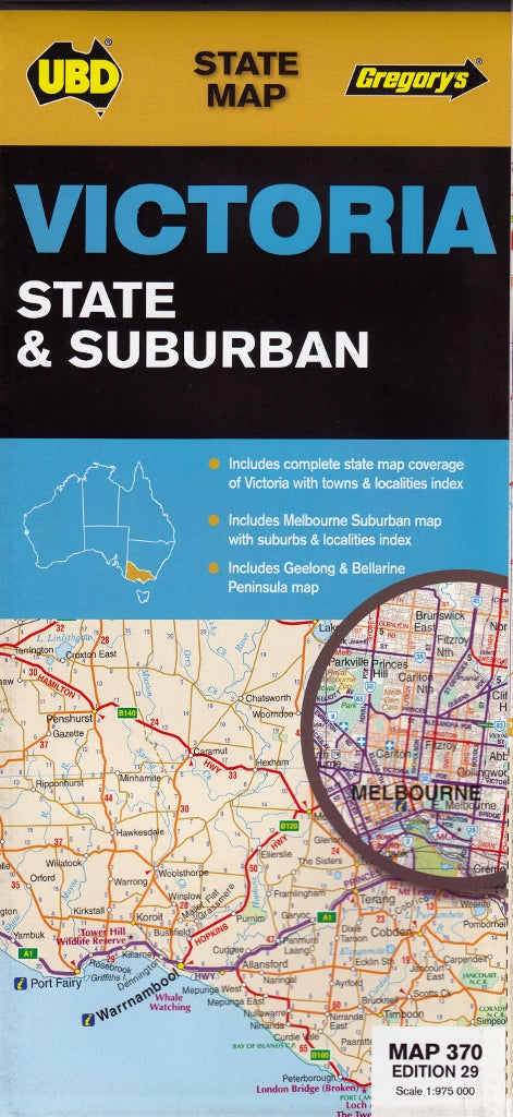 Victoria State Map UBD 370, Buy Maps of Victoria - Mapworld