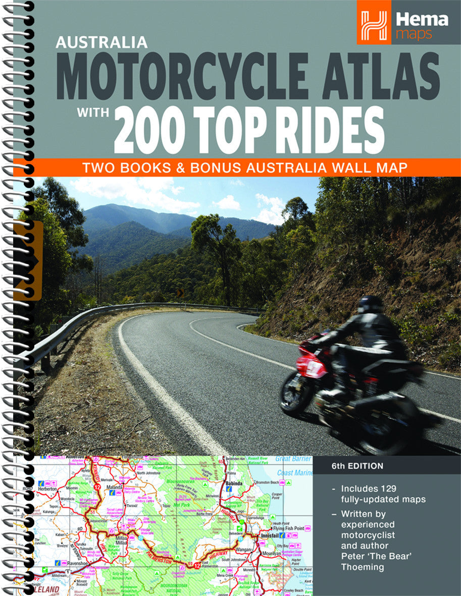 Australia Motorcycle Atlas 200 Top Rides 6th Edition