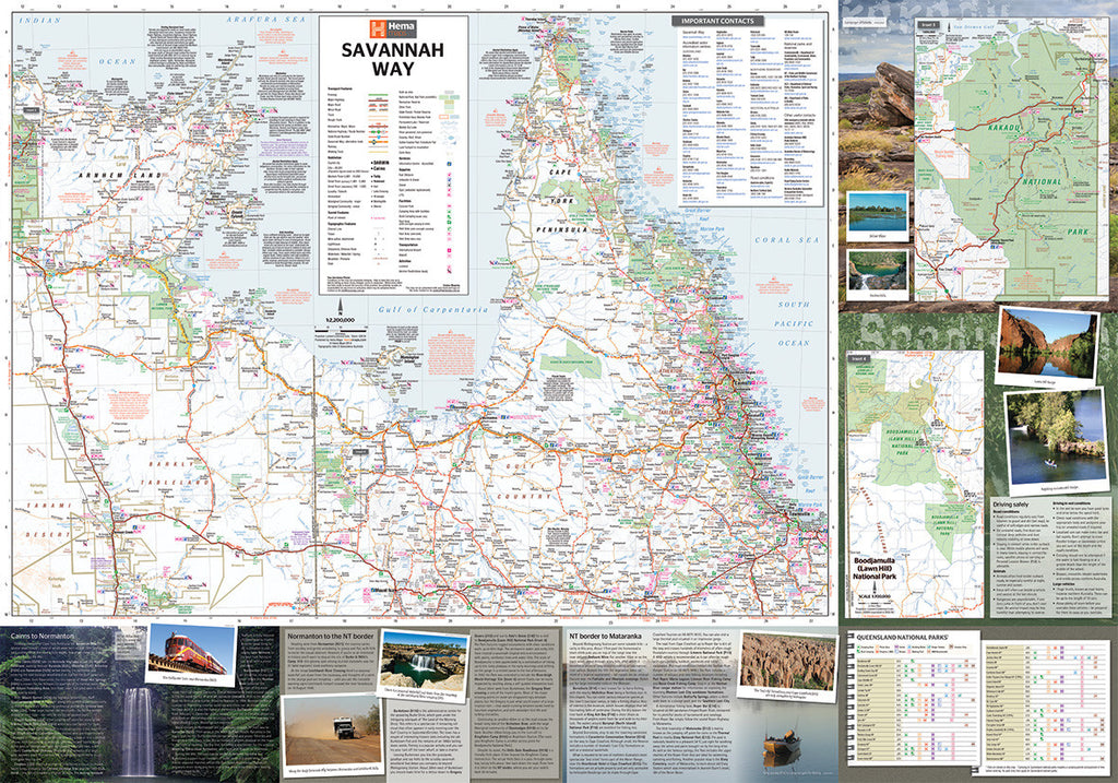 Buy Savannah Way Cairns to Broome Hema Map 5th Edition - Mapworld