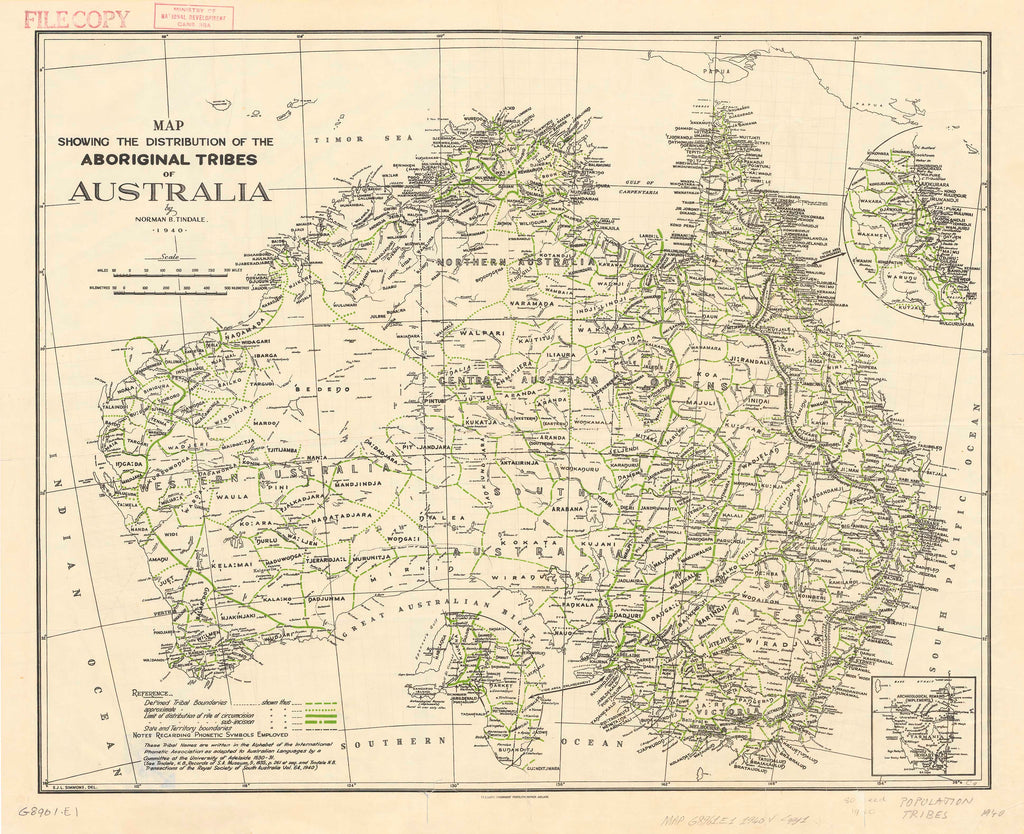 Buy Aboriginal Tribes of Australia Wall Map by Tindale | Shop Mapworld