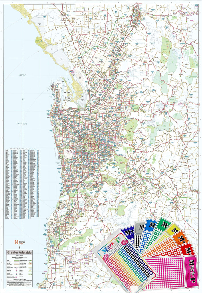 Adelaide & Region Supermap Laminated – Hema | Mapworld