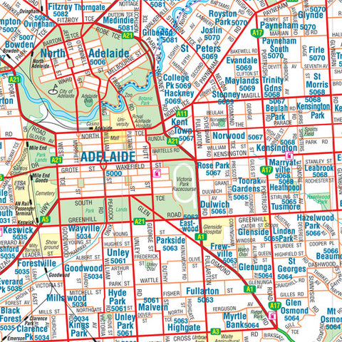 Adelaide Hema Laminated Supermap, Buy Map of Adelaide - Mapworld