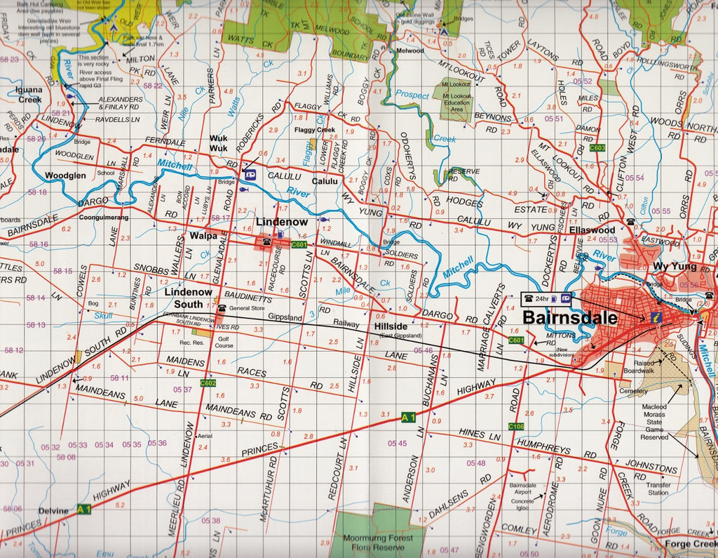 Buy Bairnsdale - Dargo - Omeo Adventure Map Rooftop - Mapworld