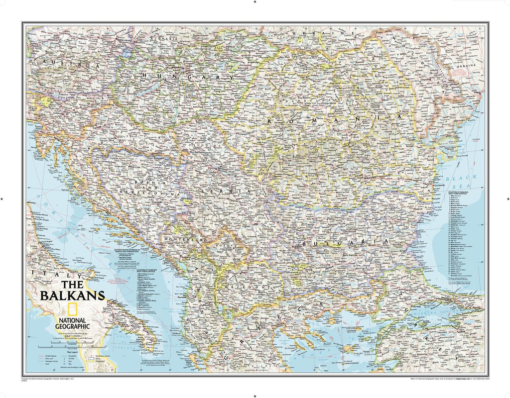Balkans NGS Wall Map, Buy Wall Map of Balkans - Mapworld