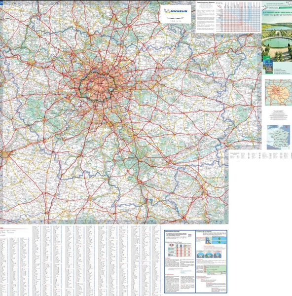 Paris Ile de France Michelin Map, Buy Map of France - Mapworld