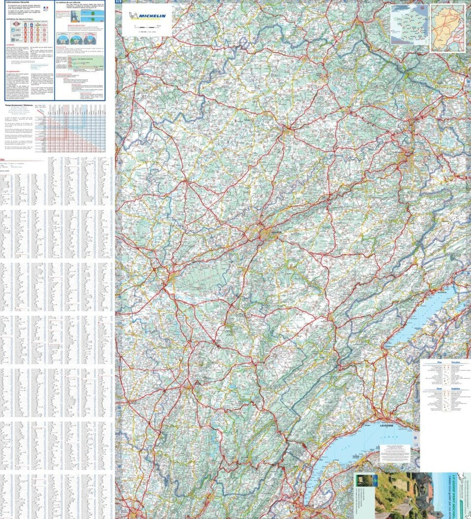Franche Comte Michelin Map, Buy Map of France - Mapworld