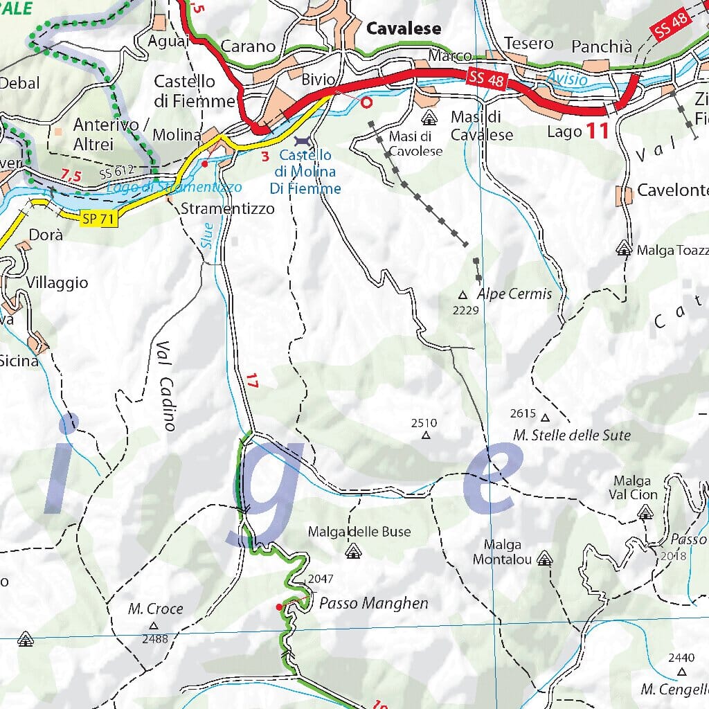 Italy Trentino Michelin Map 354, Buy Maps of Italy - Mapworld