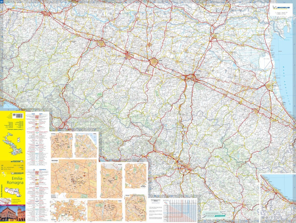 Italy Emilia Romagna Michelin Map 357, Buy Maps of Italy - Mapworld