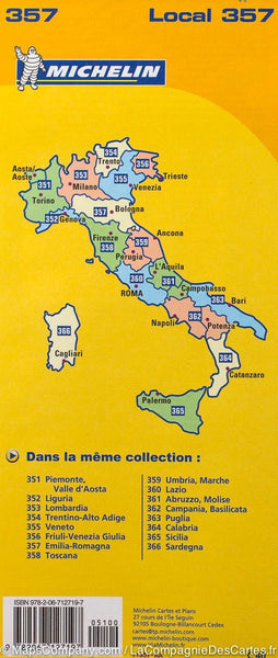 Italy Emilia Romagna Michelin Map 357, Buy Maps of Italy - Mapworld
