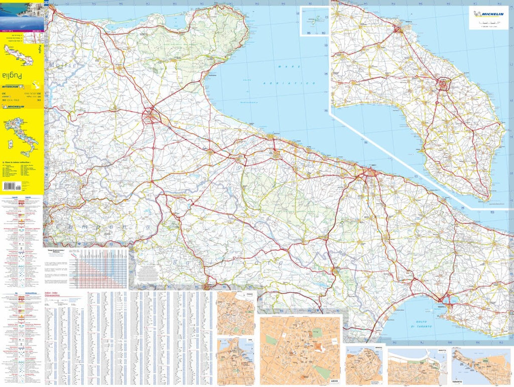 Italy Puglia Map 363 – Michelin | Mapworld