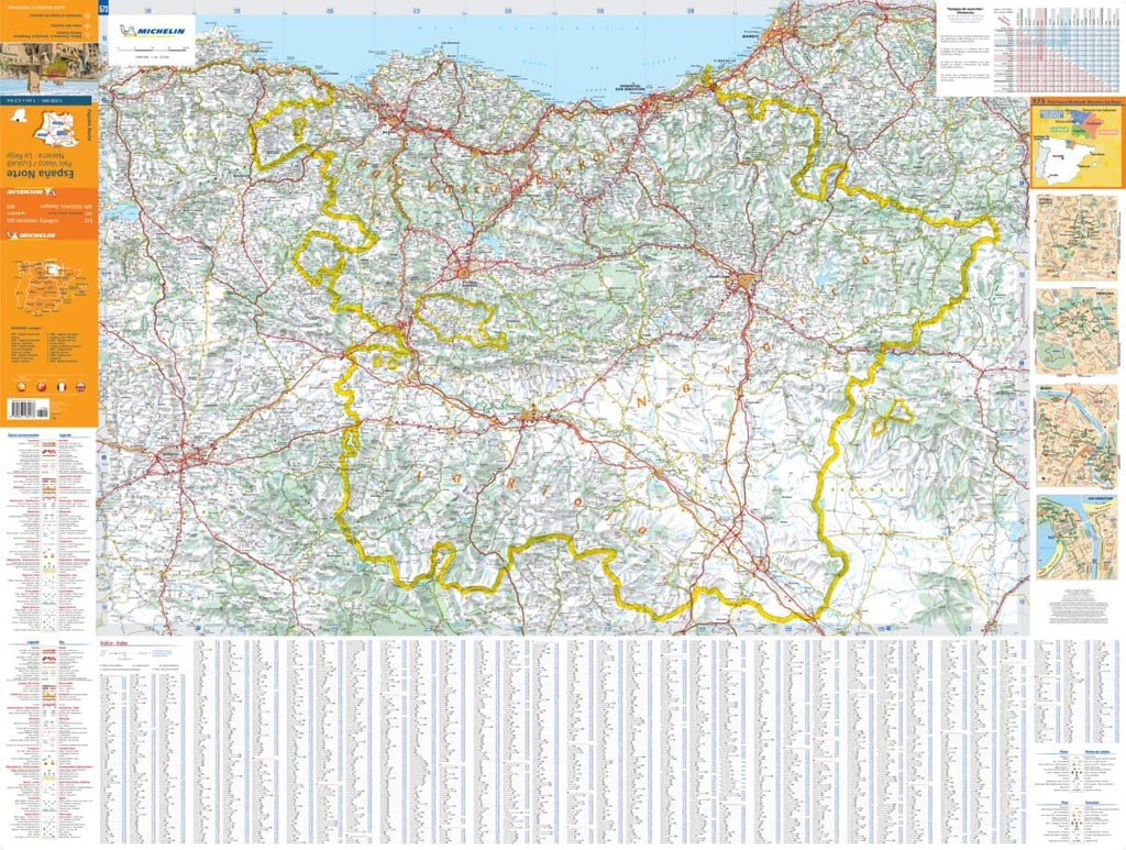 Northern Spain Michelin Map, Buy Map of Northern Spain | Mapworld
