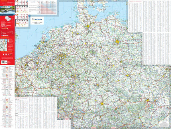 Germany, Austria, Czech Republic & Benelux Map Michelin Map 719 - Shop ...