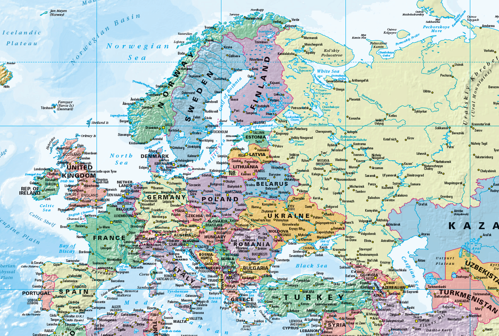 Buy World Supermap on Canvas (Pacific Centred) Wall Map - Mapworld