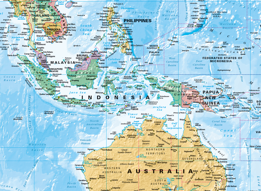 World Political Supermap (Pacific Centred) | Mapworld