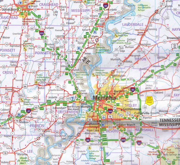 Deep South USA Map – Hallwag | Mapworld