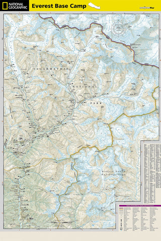 Everest Base Camp National Geographic Folded Map