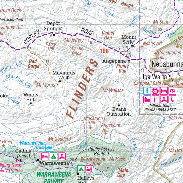 Flinders Ranges Hema Map, Buy Wall Map of Flinders Ranges - Mapworld