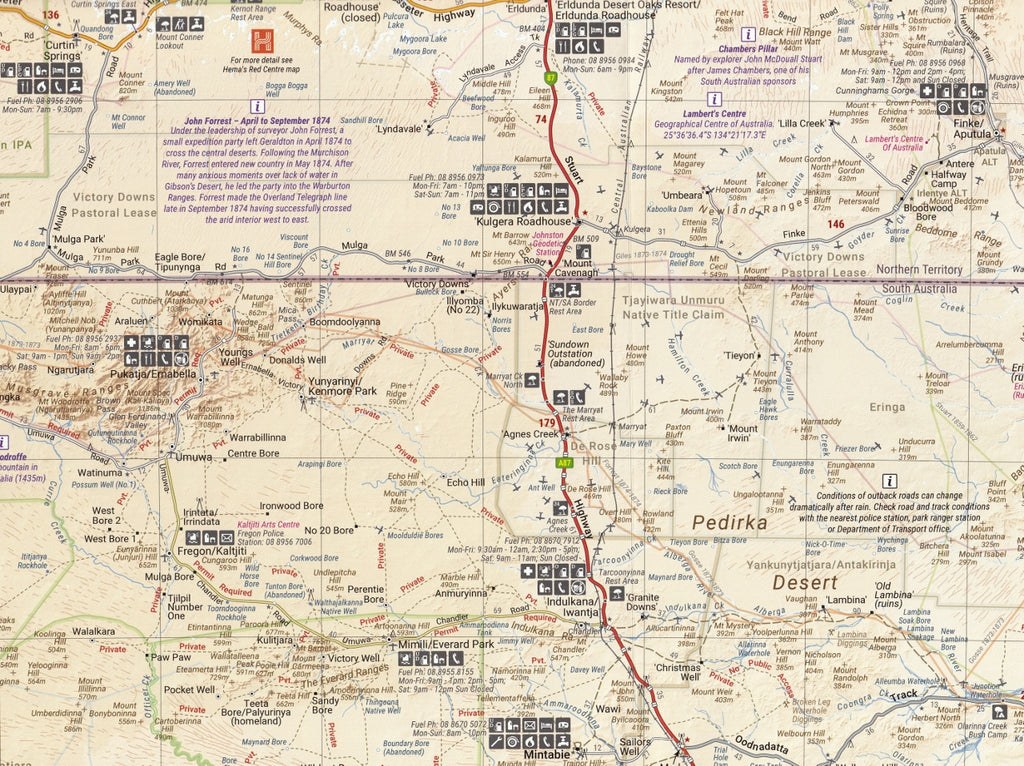 Great Desert Tracks Central Sheet Hema, Buy Map of Great Desert Tracks ...