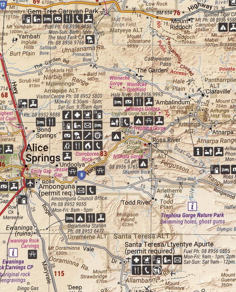Great Desert Tracks Central Sheet Map – Hema | Mapworld