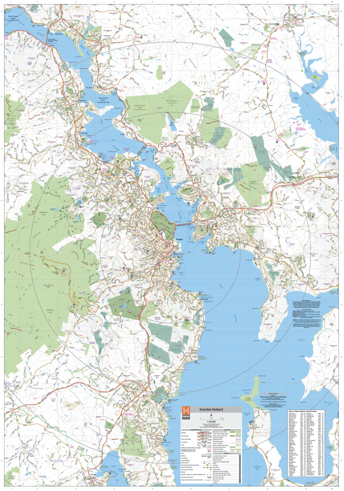 Hobart & Region Hema Map, Buy Map of Hobart- Mapworld