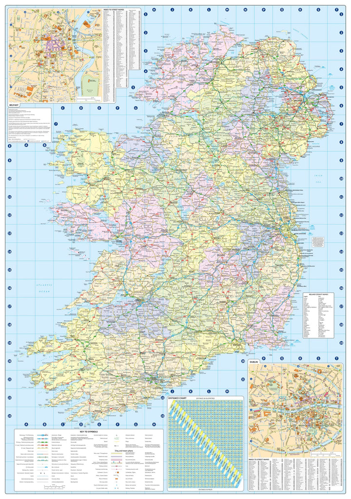 Ireland Collins Map, Buy Map of Ireland - Mapworld