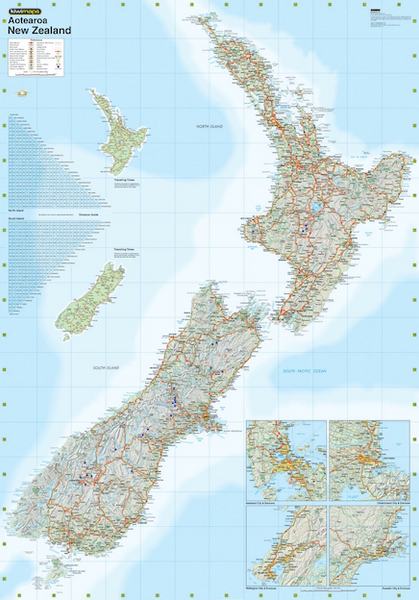 New Zealand Kiwimaps Folded Map