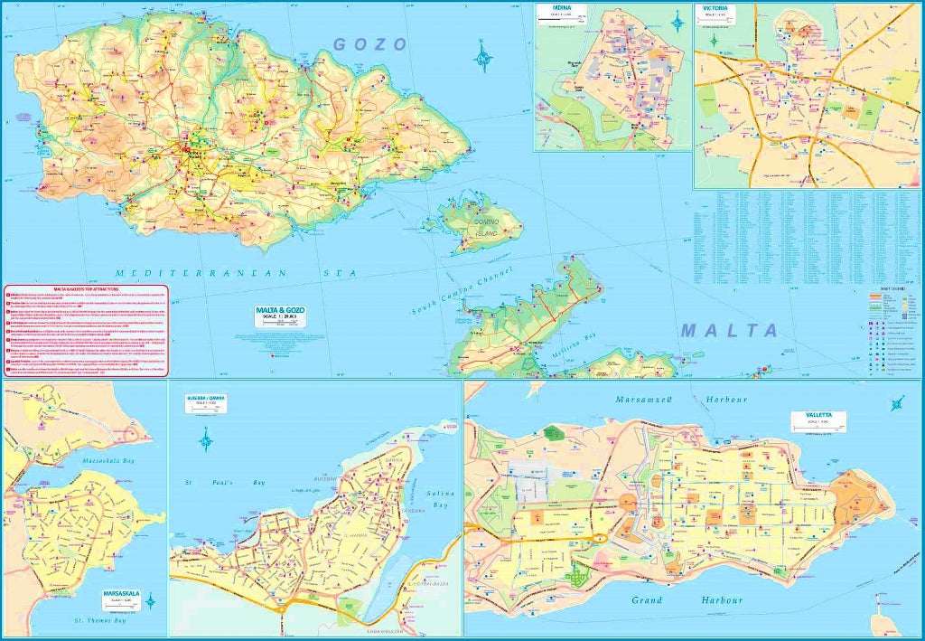Malta & Gozo ITMB Map - Mapworld