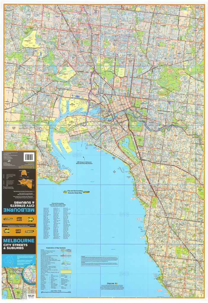 Melbourne 362 map Laminated Wall Map – UBD | Mapworld