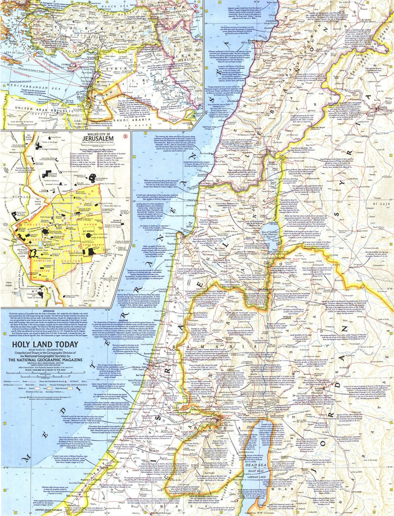 Holy Land published 1963 by National Geographic | Mapworld