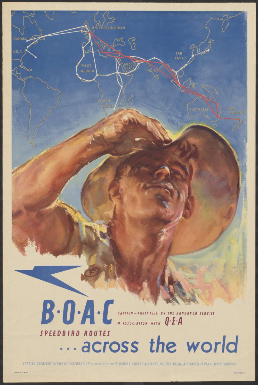 Buy TRAVEL POSTER - BOAC Vintage Poster - Mapworld