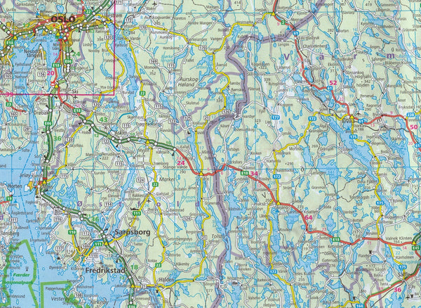 Norway Hallwag, Buy Map of Norway - Mapworld